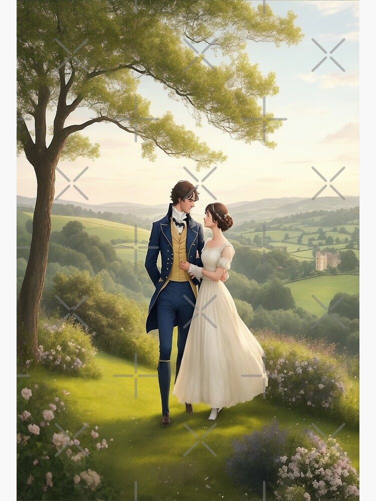 "Mr Darcy And Elizabeth Bennett Pride And Prejudice Inspired Art ...