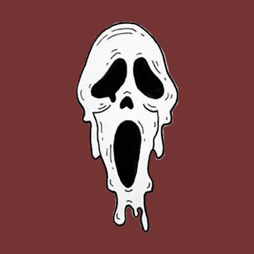 "ghostface melting face" Sticker by Lizgonzalez09 | Redbubble