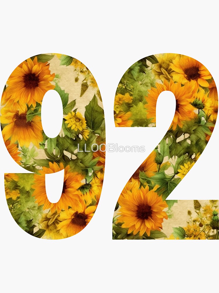 "Floral Cutout, Sunflowers- Number 92" Sticker for Sale by LL00Blooms ...