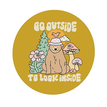 "Go Outside To Look Inside" Sticker for Sale by loserkam | Redbubble