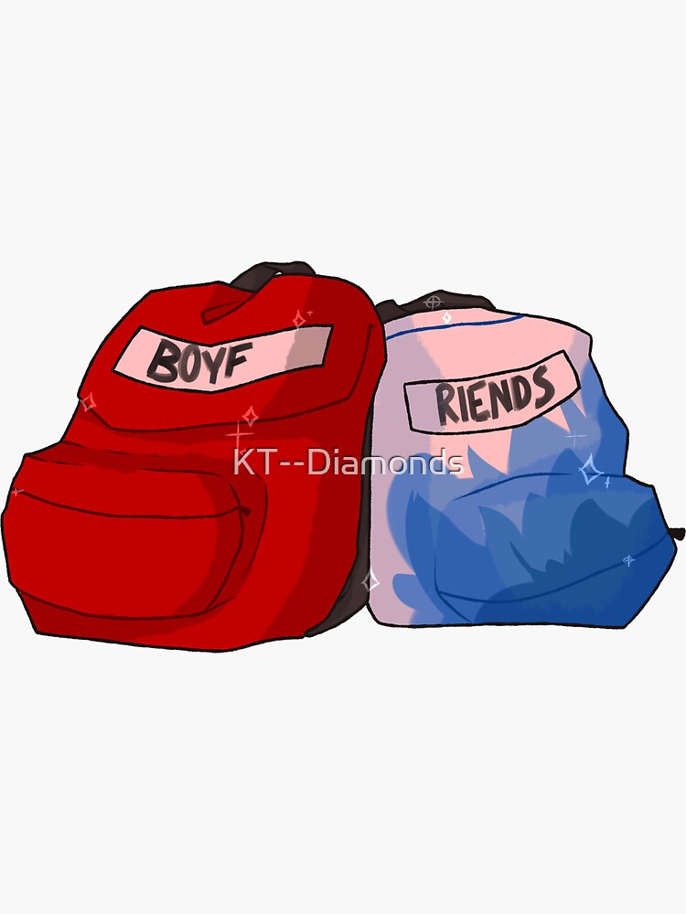"boyf riends ((backpacks))" Sticker by KT--Diamonds | Redbubble