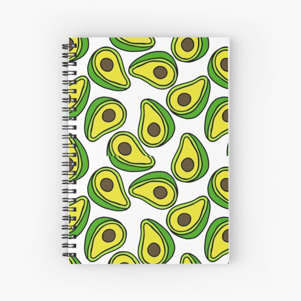 "avocado seamless doodle pattern" Spiral Notebook for Sale by ...