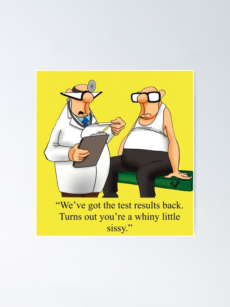 "Funny Spectickles Medical Health Cartoon Humor" Poster for Sale by ...