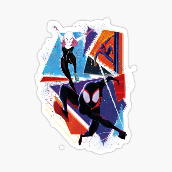 " Miles Morales Gwen Stacy Across" Sticker for Sale by grassci | Redbubble