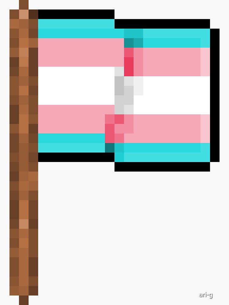 Pegatina «Pixel Art Trans Pride Flag» de ari-g | Redbubble