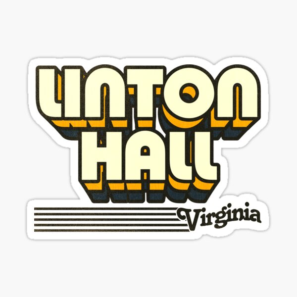 "Linton Hall, Virginia | Retro Stripes" Sticker by retroready | Redbubble