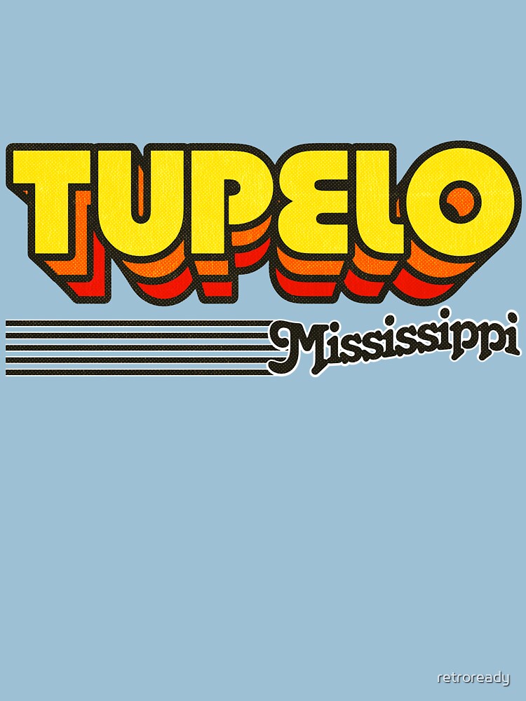 "Tupelo, Mississippi | Retro Stripes" T-shirt for Sale by retroready ...