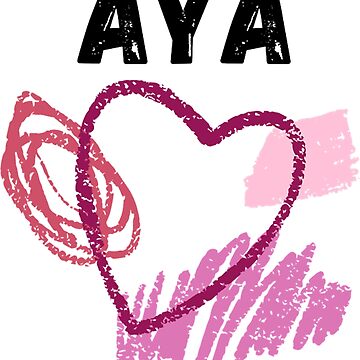 "aya (1)" Sticker for Sale by vaugalley456 | Redbubble