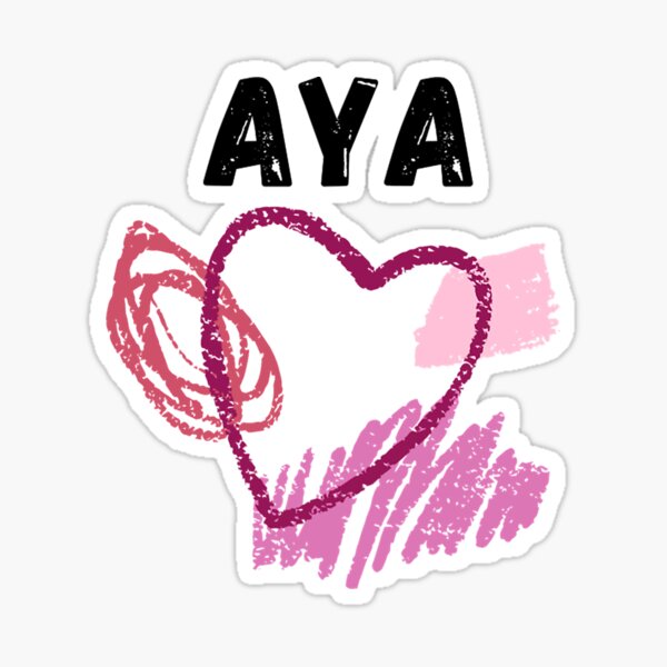 "aya (1)" Sticker for Sale by vaugalley456 | Redbubble