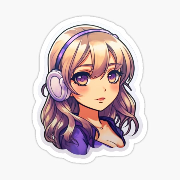 "Blonde hair anime girl" Sticker for Sale by Beanntopia | Redbubble