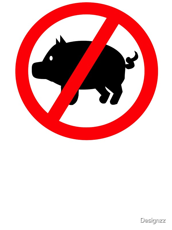 "No pigs" Stickers by Designzz | Redbubble