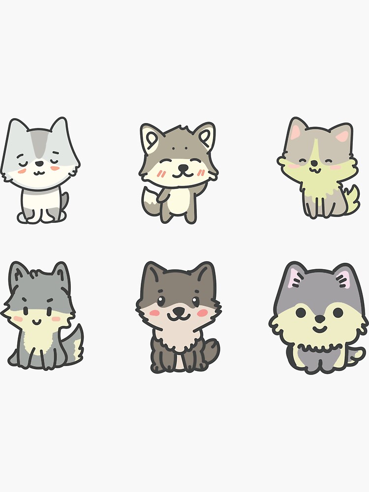 Dessins De Loups Mignons Loup Dessin Mignon Images Vectorielles, Loup