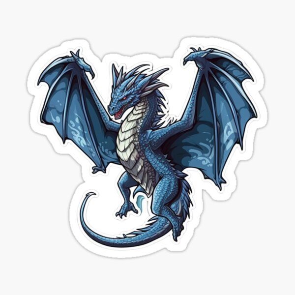 "Blue Dragon" Sticker for Sale by Fantasy Masterpiece | Redbubble