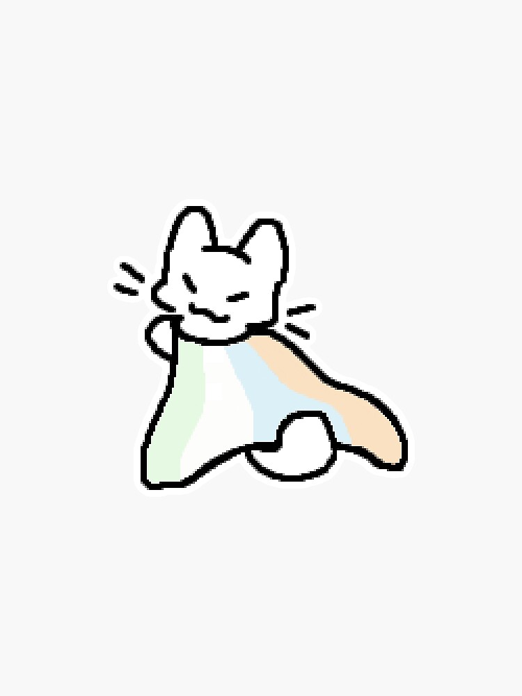"unlabelled kitty" Sticker for Sale by kippicat | Redbubble