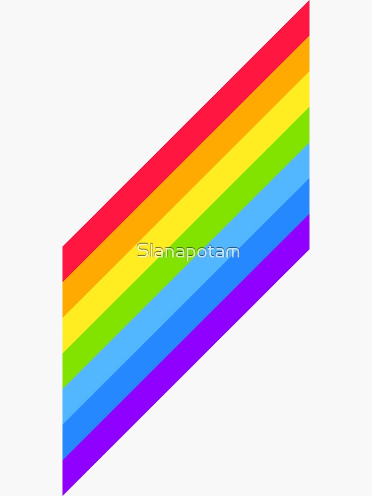 "RAINBOW diagonal" Sticker by Slanapotam | Redbubble