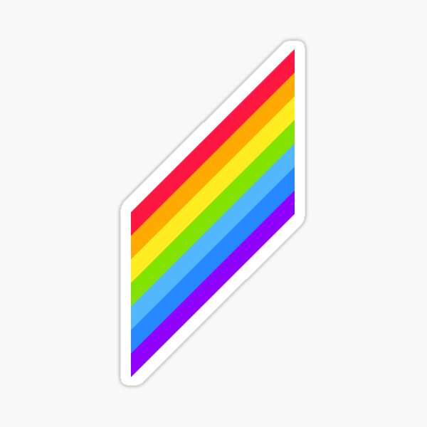"RAINBOW diagonal" Sticker by Slanapotam | Redbubble