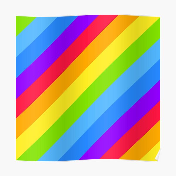 "RAINBOW diagonal" Poster by Slanapotam | Redbubble
