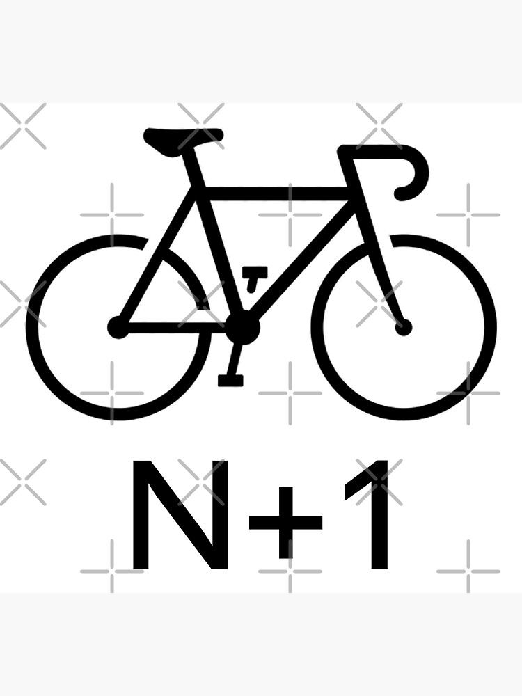 "N+1 Bike" Sticker for Sale by esskay | Redbubble