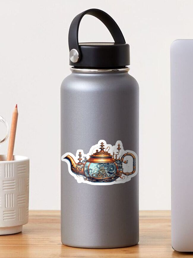 "Steampunk Tea Kettle /Pot" Sticker for Sale by tropicaltee | Redbubble