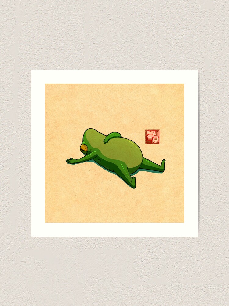 "Yoga Frog Mood" Art Print for Sale by DingHuArt | Redbubble