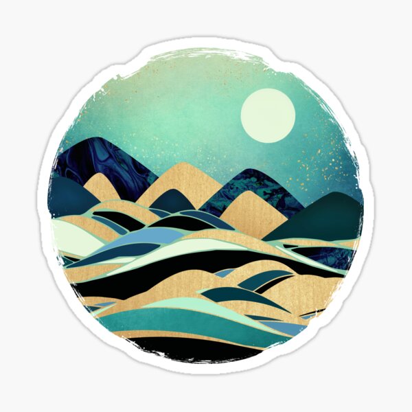 "Emerald Evening" Sticker for Sale by spacefrogdesign | Redbubble