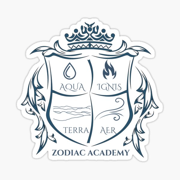 "Zodiac Academy logo" Sticker by etherealbooks | Redbubble