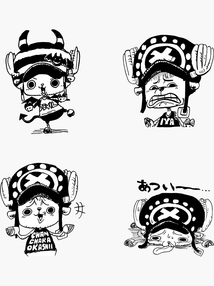 "Adorable Tony Tony Chopper Pack, Cute Anime" Sticker for Sale by Atlas ...