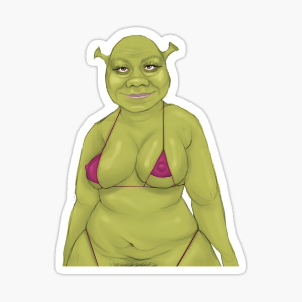 Sexy Shrek Sticker For Sale By Lintonwava Redbubble