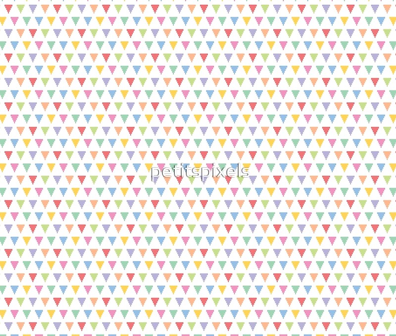 "Rainbow of pixelated triangles" by petitspixels | Redbubble