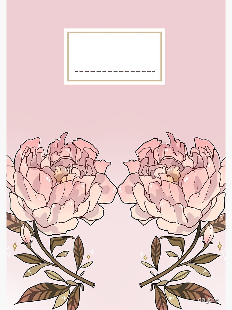 "Peonies" Spiral Notebook for Sale by days-e | Redbubble