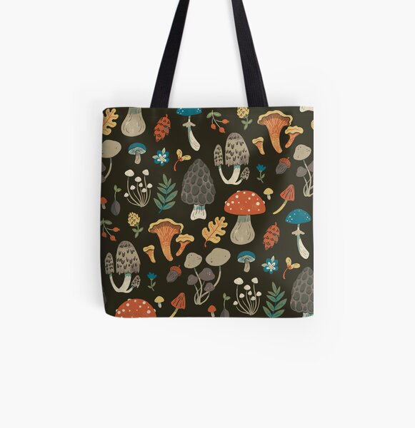 "Forest Floor Mushroom repeating pattern" Tote Bag for Sale by ...