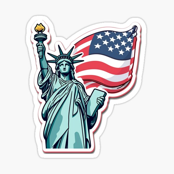 "Statue of Liberty USA - New York" Sticker by Istarfal | Redbubble