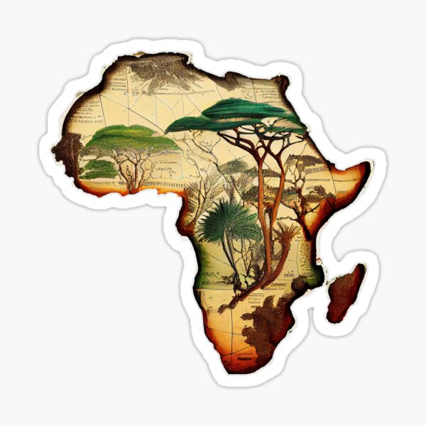 "Africa Continent" Sticker for Sale by WildlifeSafari | Redbubble