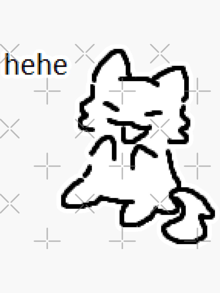 "hehe kitty" Sticker for Sale by kippicat | Redbubble