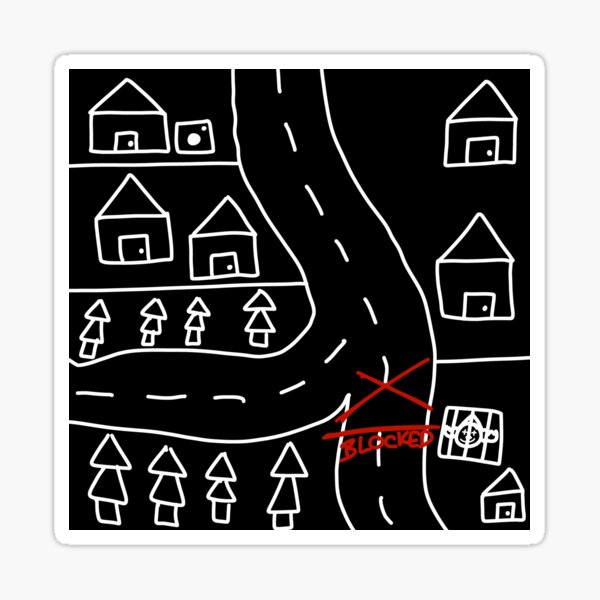 "Dalry County Map Design" Sticker for Sale by Boxer-n-co | Redbubble