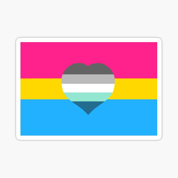 "Frayromantic Pansexual Flag" Sticker for Sale by SanguineDesigns ...