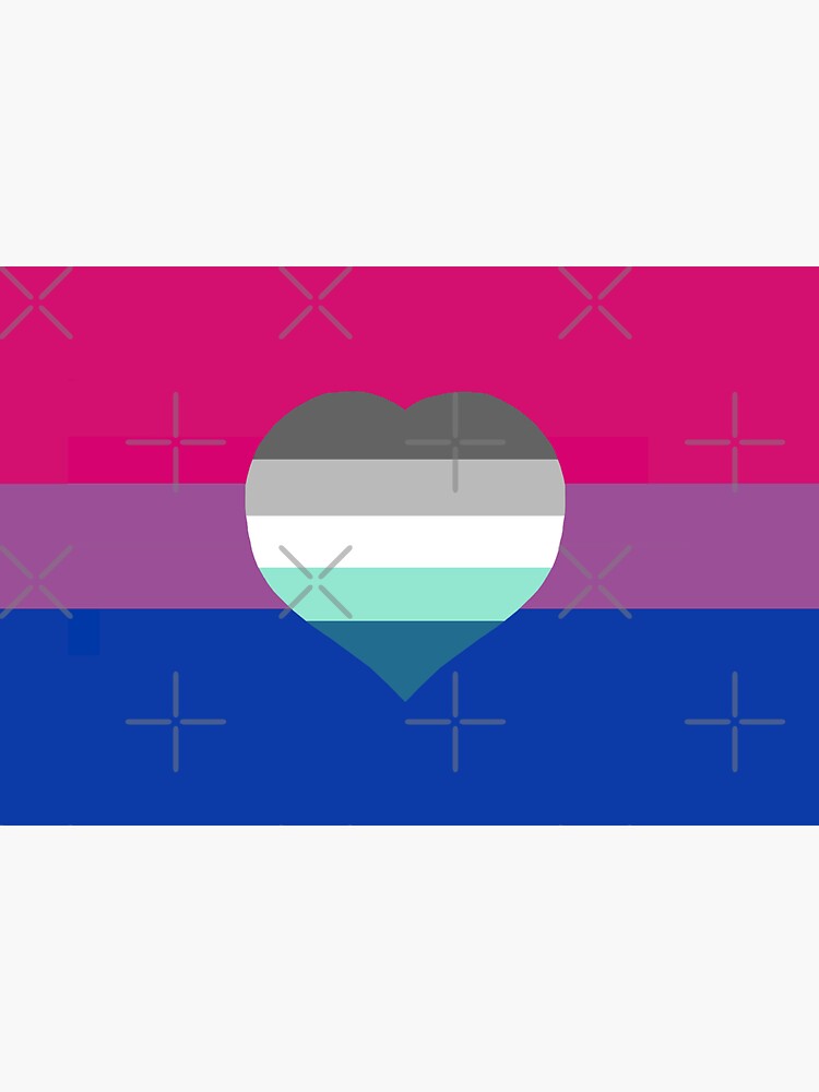 "Frayromantic Bisexual Flag" Sticker for Sale by SanguineDesigns ...