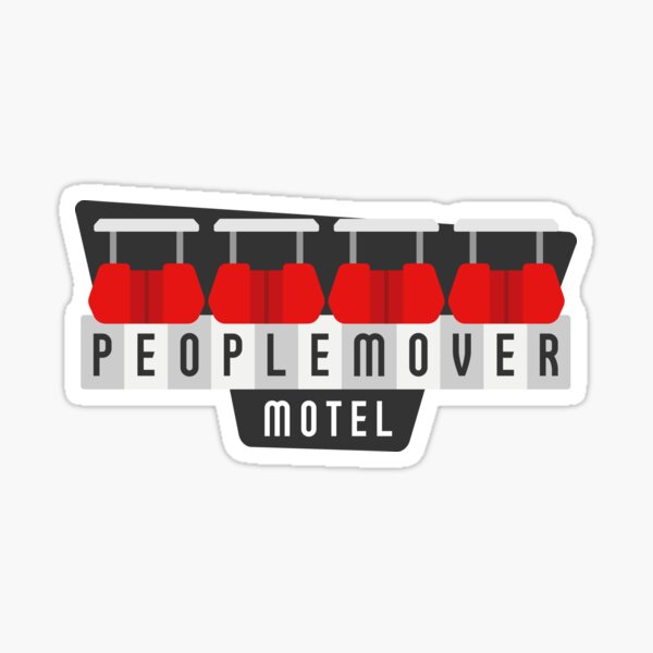 "Retro Peoplemover Motel Sign" Sticker for Sale by alfie-burt | Redbubble
