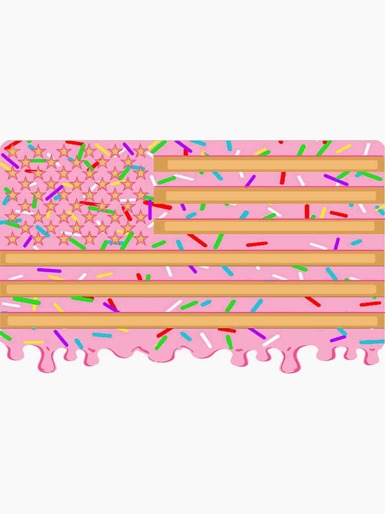 "Sprinkle Donut US Flag V2" Sticker for Sale by Joelap | Redbubble