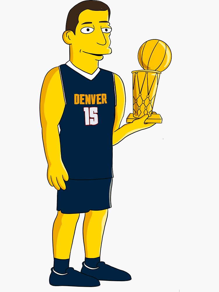 "Nikola Jokic Simpson" Sticker for Sale by Perindesigns | Redbubble