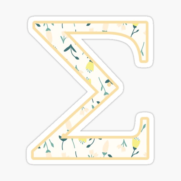 "Sigma Vintage Floral" Sticker for Sale by its-anna | Redbubble