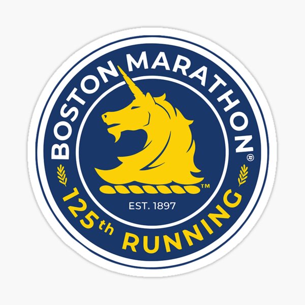 "BOSTON MARATHON " Sticker for Sale by Crazypentem | Redbubble