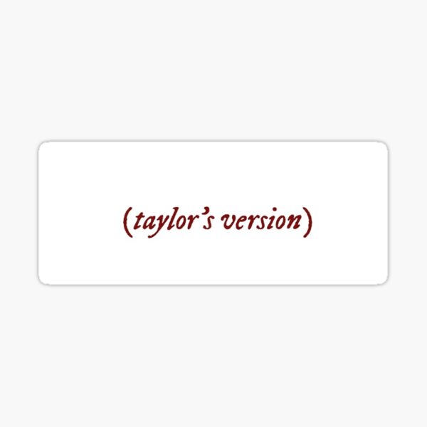 "Taylor Swift (Taylor's version)" Sticker for Sale by Andreab13 | Redbubble