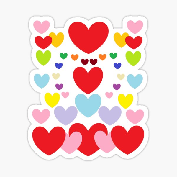 "Heart Patterns" Sticker for Sale by GlennLandasWSS1 | Redbubble
