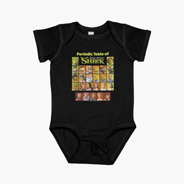 "Shrek Periodic Table Of Shrek Characters " Baby One-Piece for Sale by ...