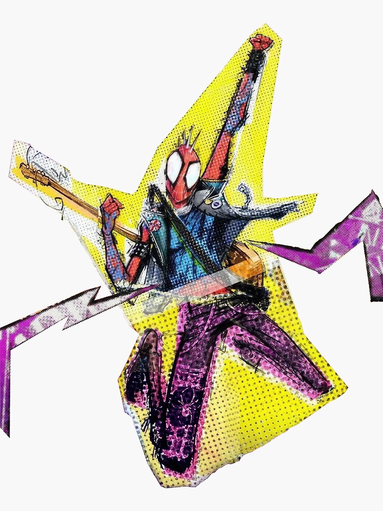 "Spider Punk Spider Verse" Sticker for Sale by IB-0525 | Redbubble