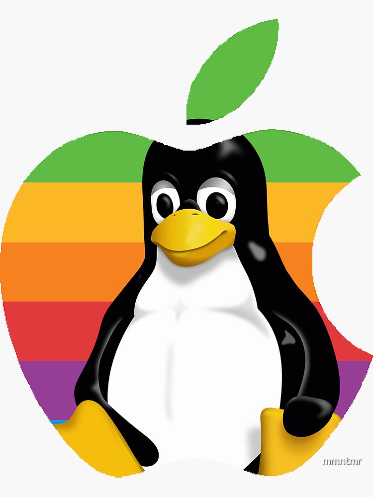 "Linux Apple Logo" Sticker by mmntmr | Redbubble