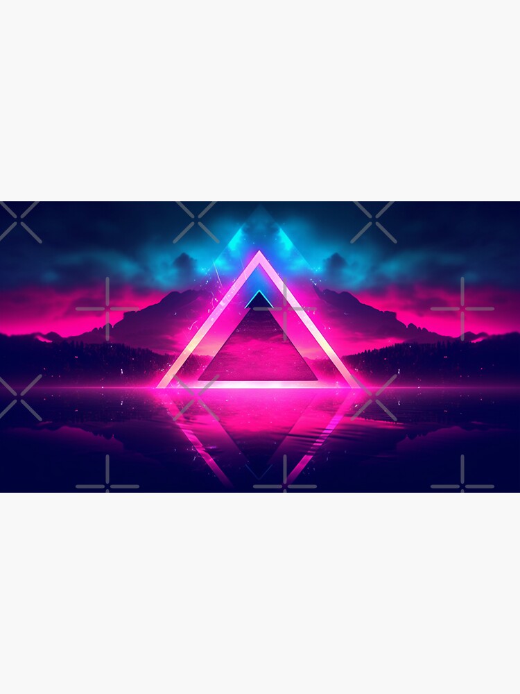 "Vaporwave Triangle Chillwave Neon" Sticker for Sale by Nightarcade | Redbubble