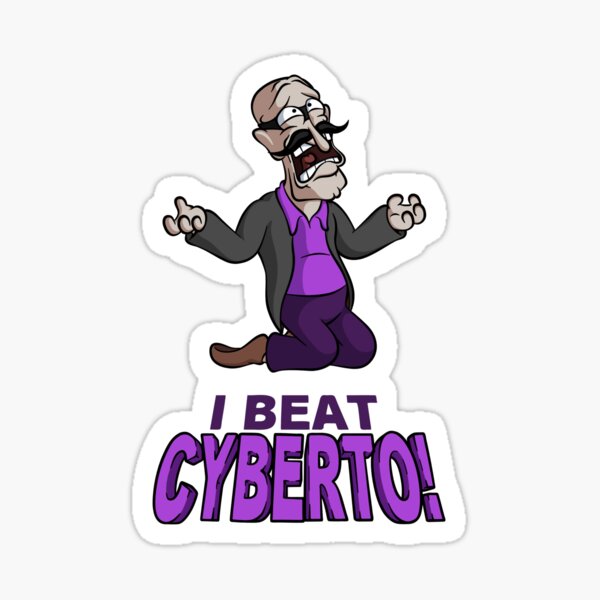 "I Beat Cyberto! - Usecure" Sticker for Sale by Usecure | Redbubble