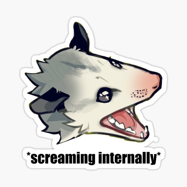 "Screaming Internally" Sticker by infinitedrifter | Redbubble